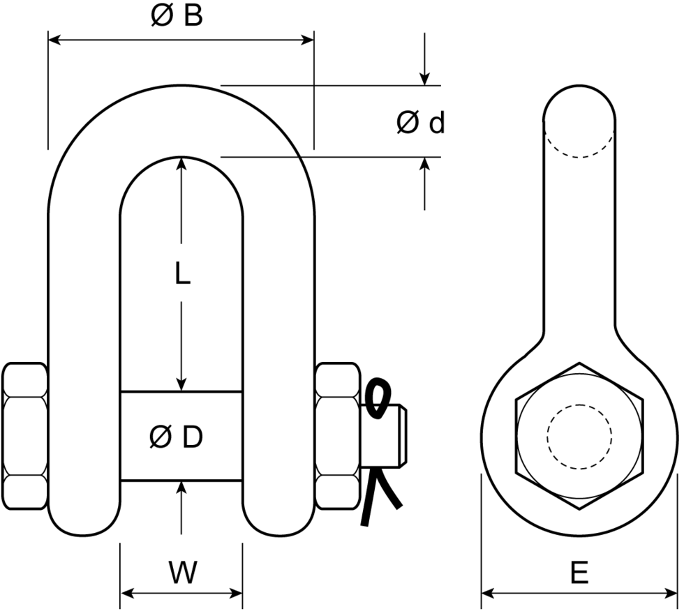 Dee Shackle with Safety Pin | Certex Australia