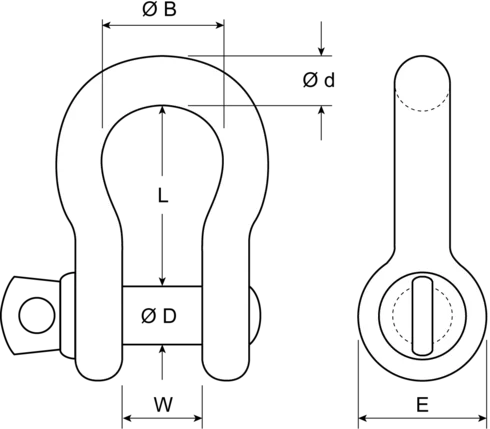 Bow Shackle with Screw Pin Global Lifting Group | Certex Australia