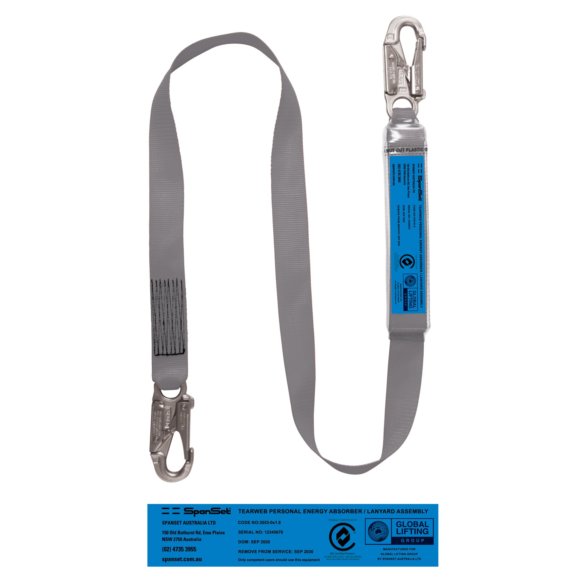 Webbing Lanyard 3053 GLG | Certex Australia