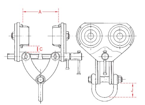 Superclamp B, adjustable beam trolley | Certex Australia