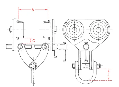 Superclamp B, adjustable beam trolley | Certex Australia
