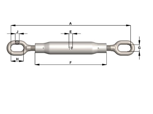 Rigging Screw Townley Eye-Eye Grade 3 | Certex Australia