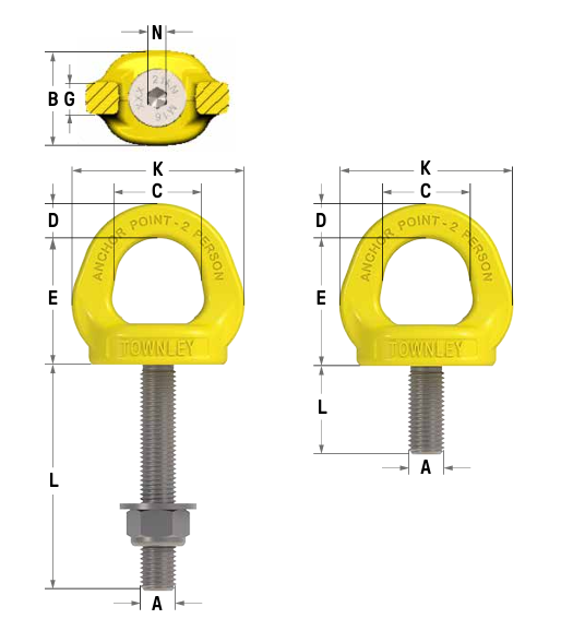 Height Safety Anchor Point Powder Coated | Certex Australia